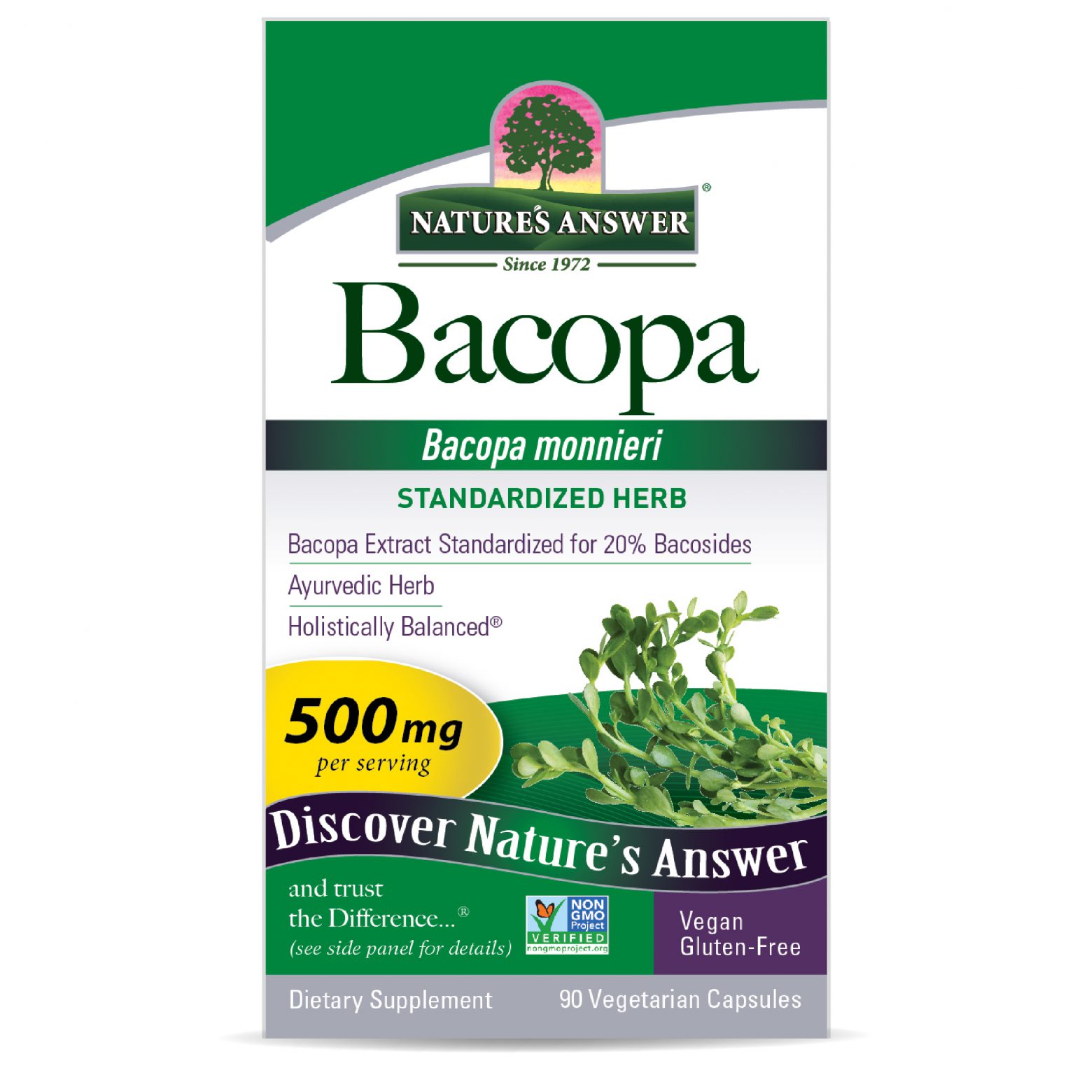 Bacopa Capsules 90 Count | Order Bacopa Monnieri Supplement Online ...