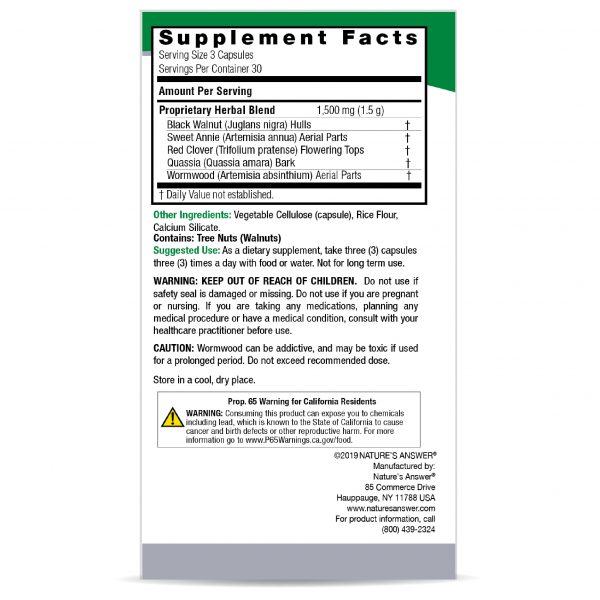 Black Walnut Complex 90 V-Caps Certified Authentic | Nature's Answer