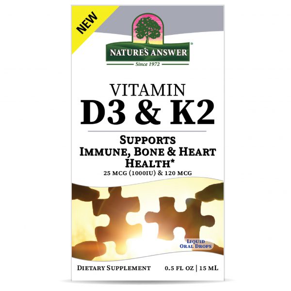 Liquid D3 & K2 | Buy Liquid Vitamin D3 & K2 Drops Online - Nature's Answer