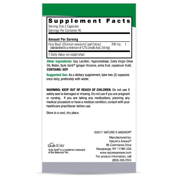 Holy Basil Capsules - Supports a Healthy Response to Stress*