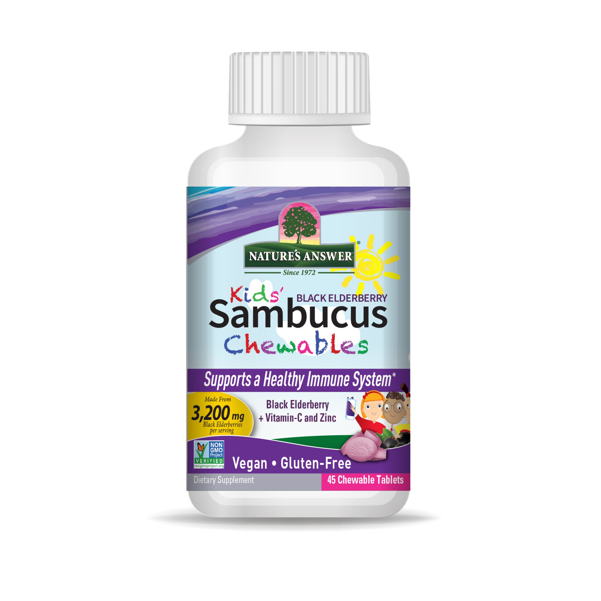 Sambucus Kids Chewables 45 Tabs | Shop for Kids Elderberry Chewables ...