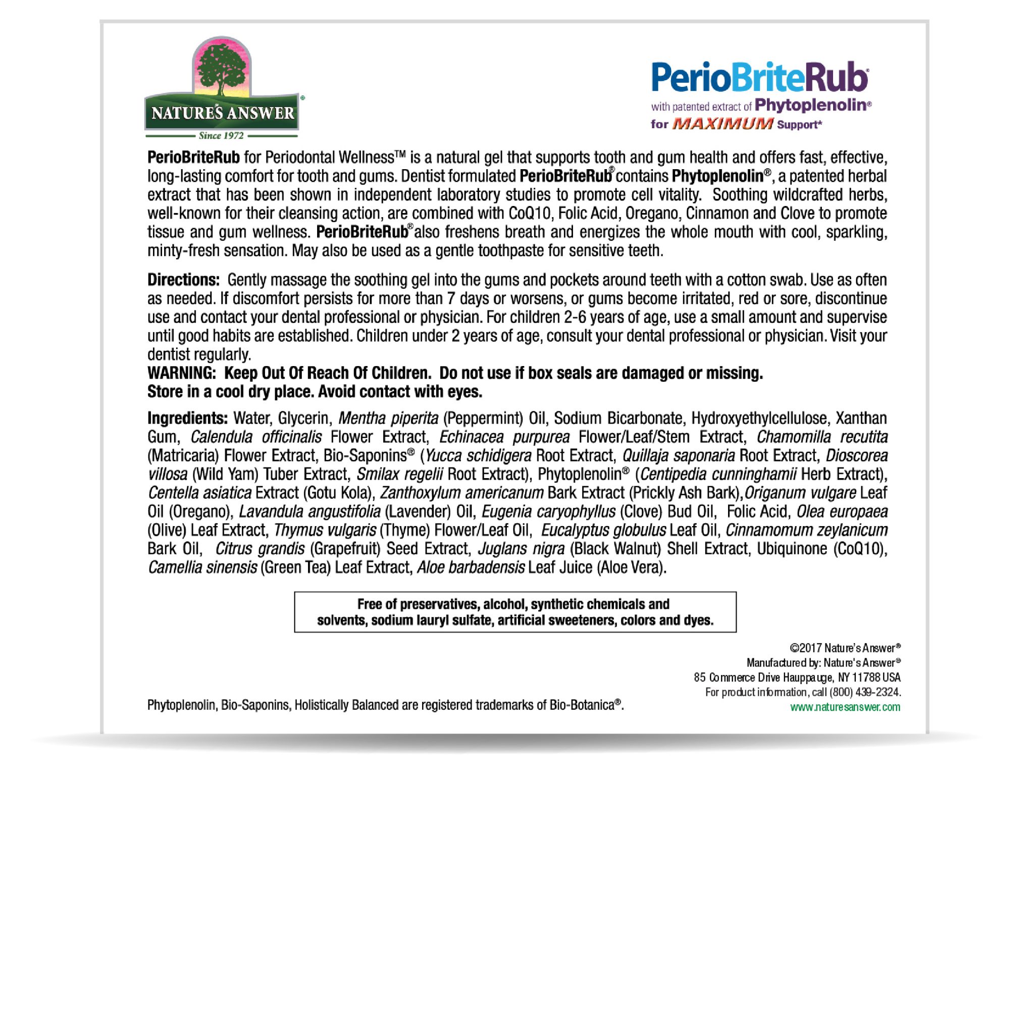 Oral Care – Nature's Answer The highest quality supplements and Herbal ...