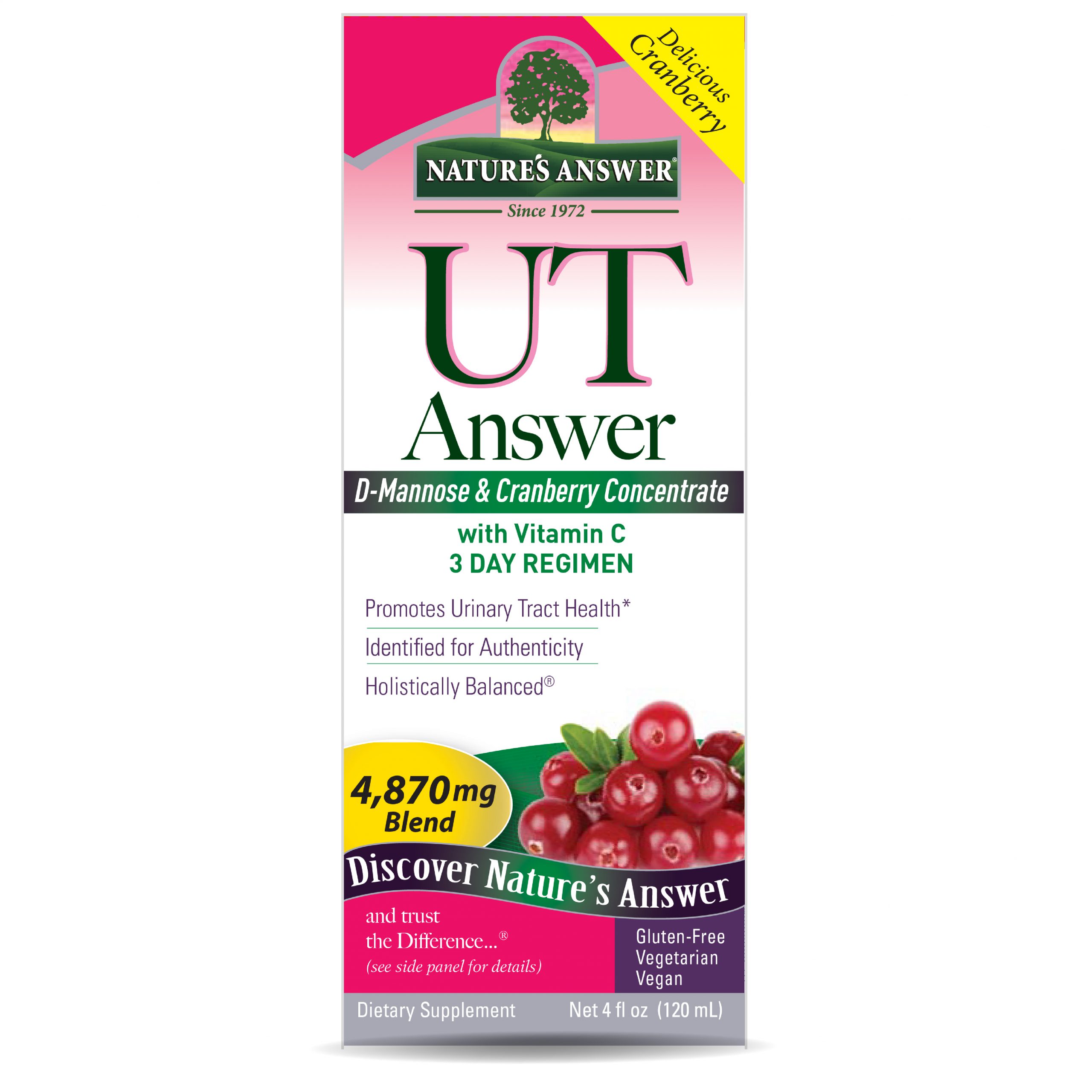 UT Answer Cranberry Liquid 4oz – Nature's Answer The highest quality ...