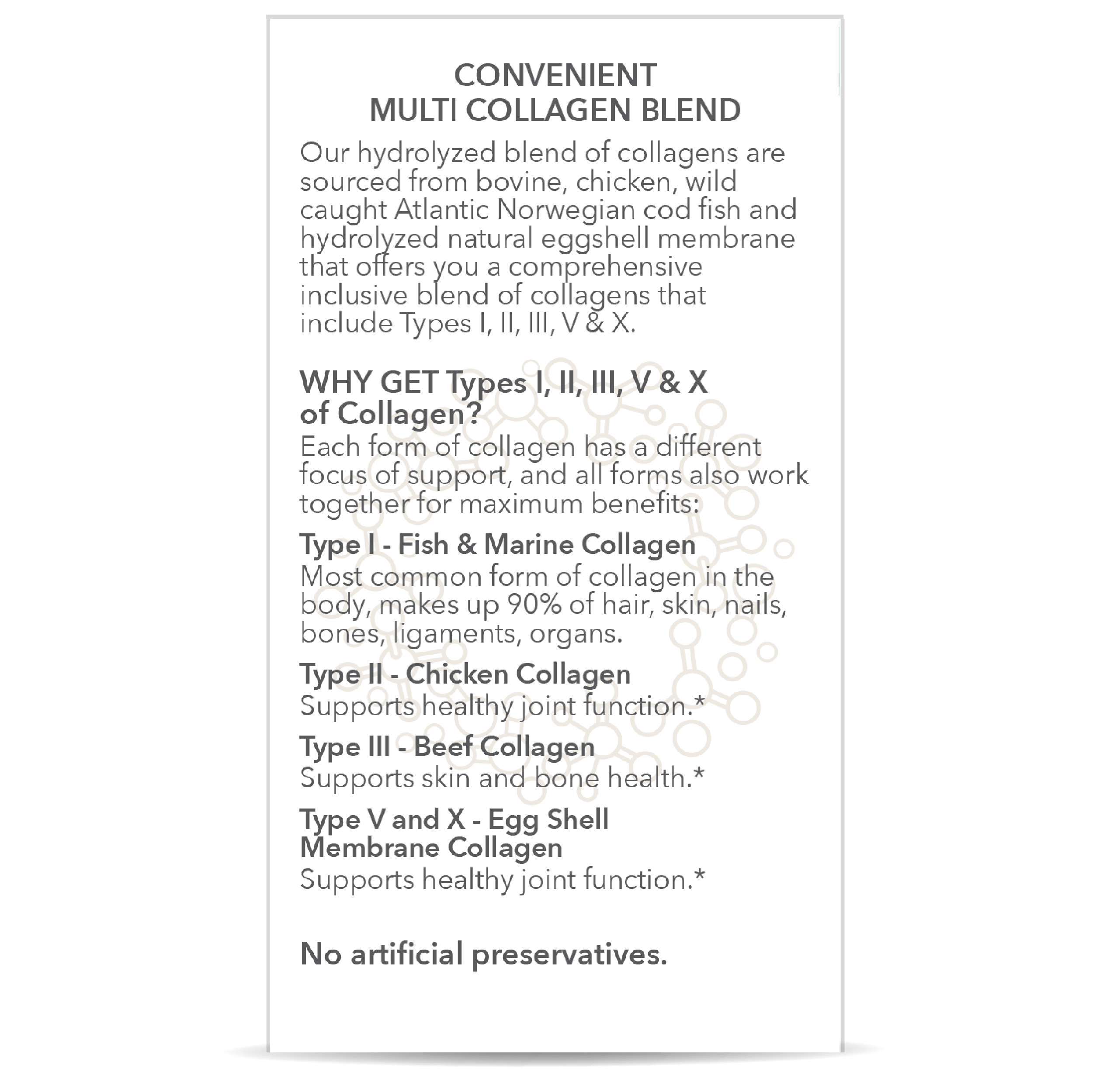 Multi Collagen Capsules Types I, II, III, V & X – Nature's Answer The ...