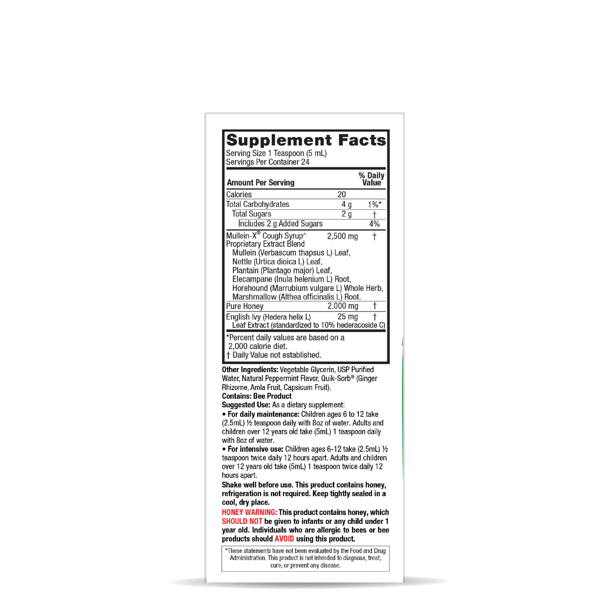 Mullein-X Cough Syrup - Multi System | Buy Mullein Cough Syrup - Nature ...