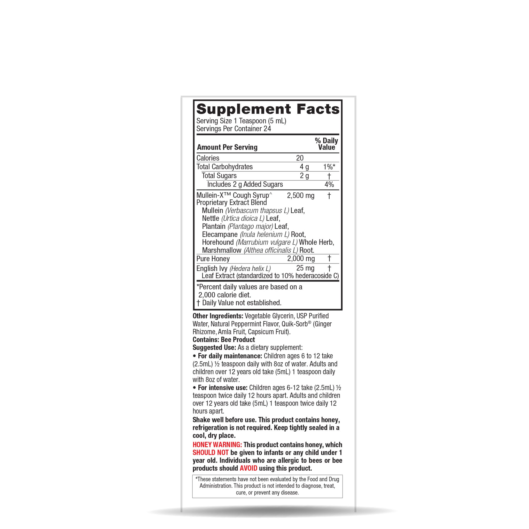 Mullein-X Cough Syrup - Multi System | Buy Mullein Cough Syrup - Nature ...