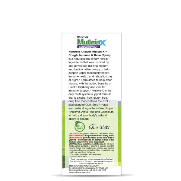 Mullein-X™ Cough Syrup - Immune & Relax 4oz | Order Mullein Cough Syrup ...