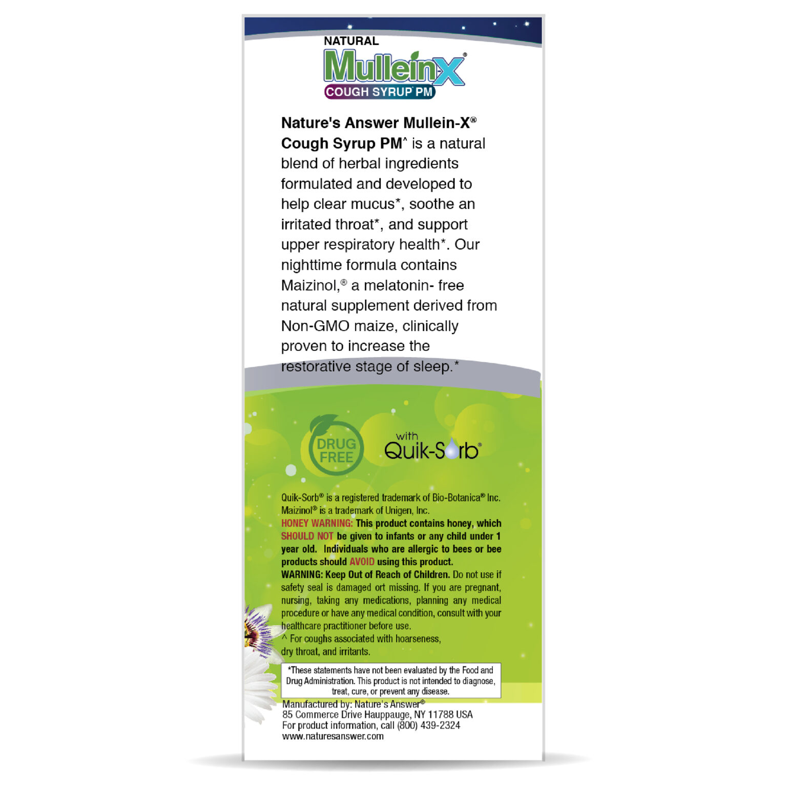 Mullein-X Cough Syrup^ Nighttime PM 4oz | Order MUllein-X Cough Syrup ...