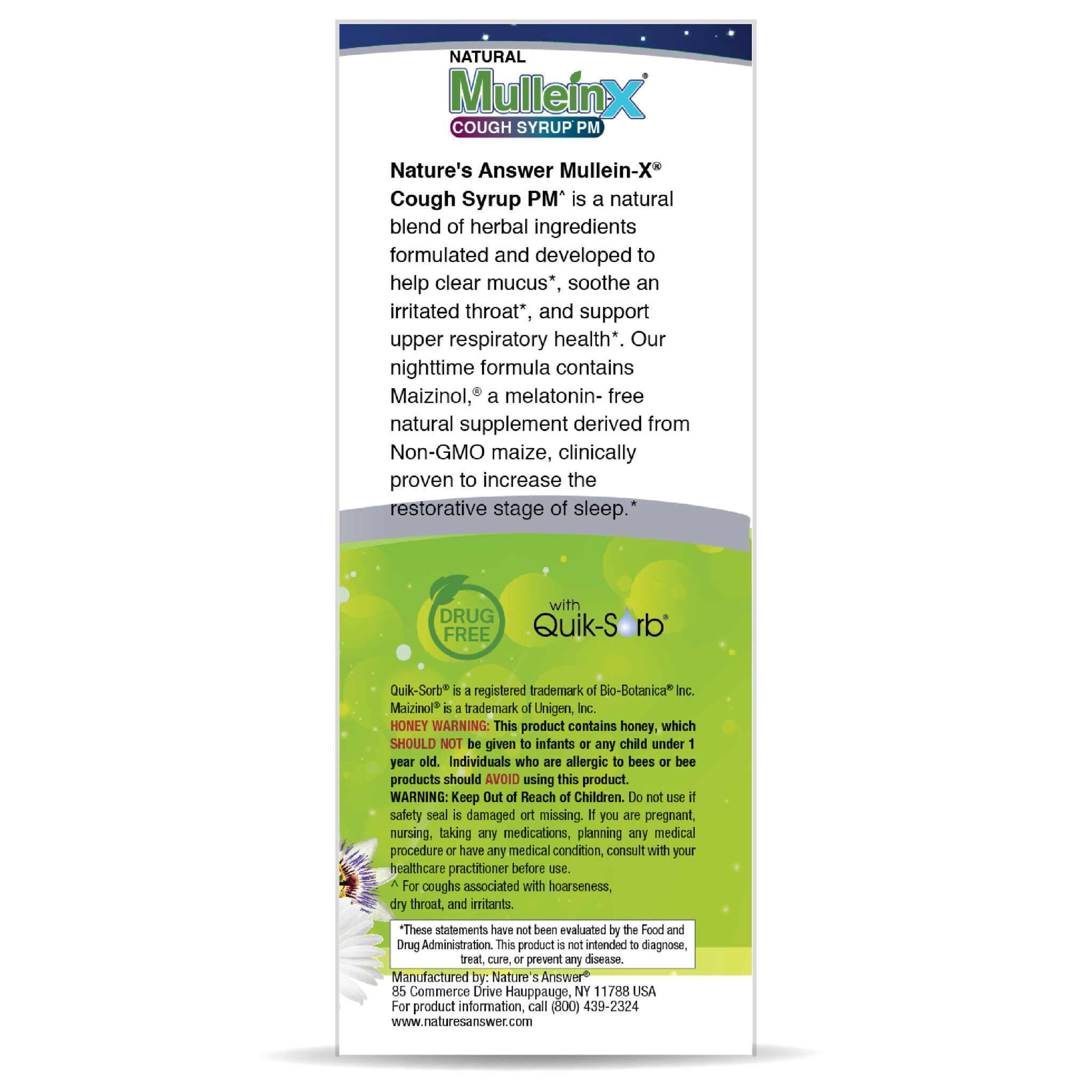 Mullein-X Cough Syrup^ Nighttime PM 4oz | Order MUllein-X Cough Syrup ...