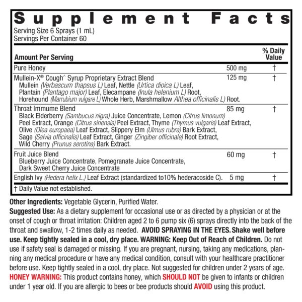 Mullein-X Throat Spray for Kids 2 oz | Shop Mullein-X Throat Spray for ...